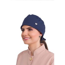Touca Feminina Estilo Bandana Veneto Azul Marinho - Dra. Cherie